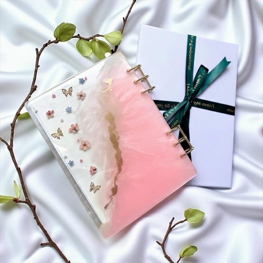 Handmade Resin Journal: Pressed Flowers & Butterfly A5 Diary - Etsy