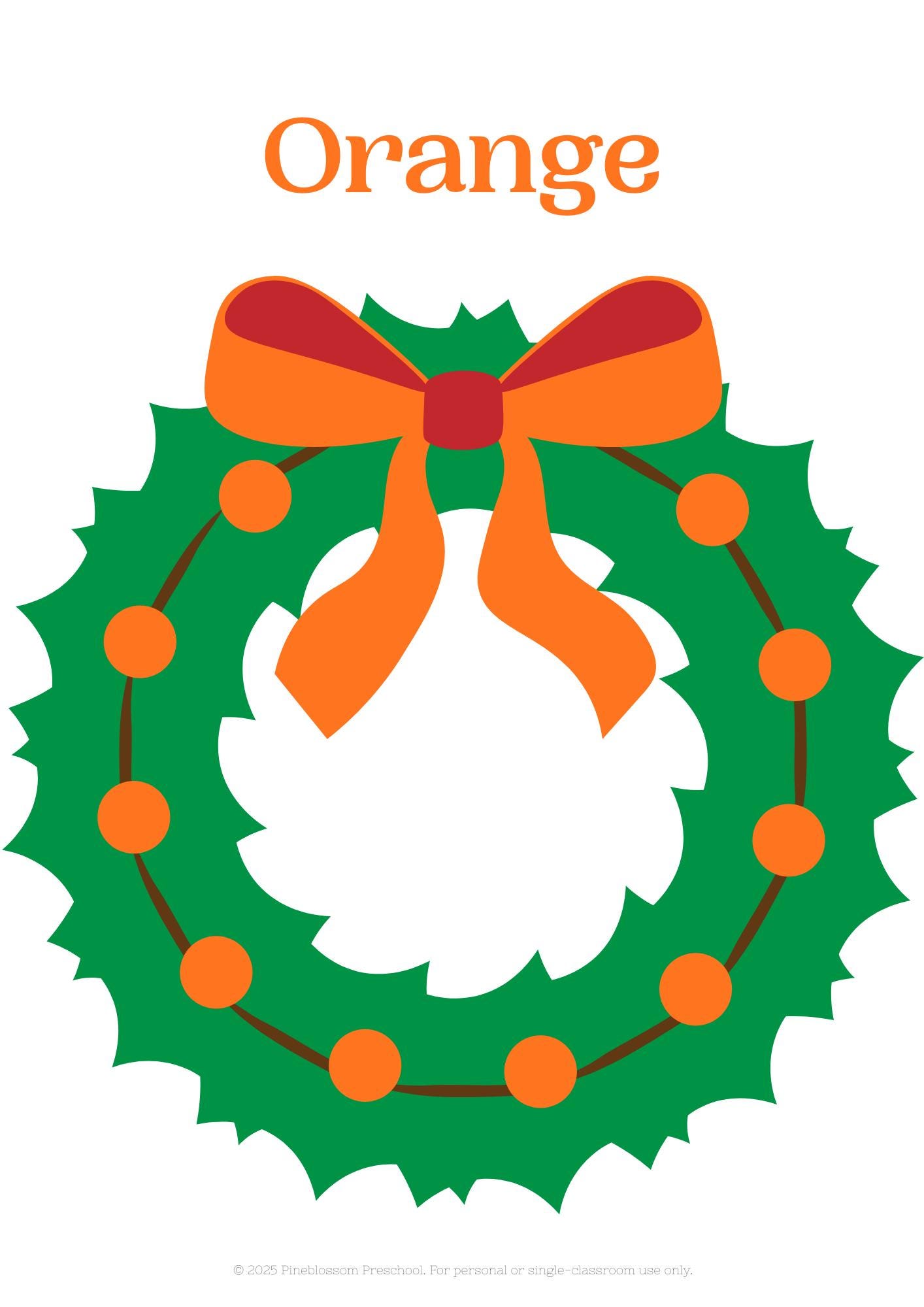 Christmas Wreath Color Sorting Activity - Etsy