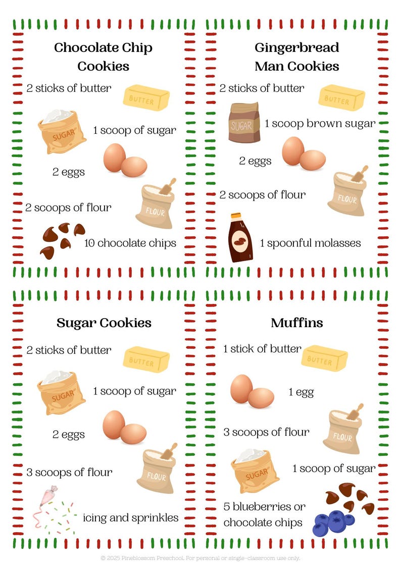 Christmas Bakery Dramatic Play Set - Etsy