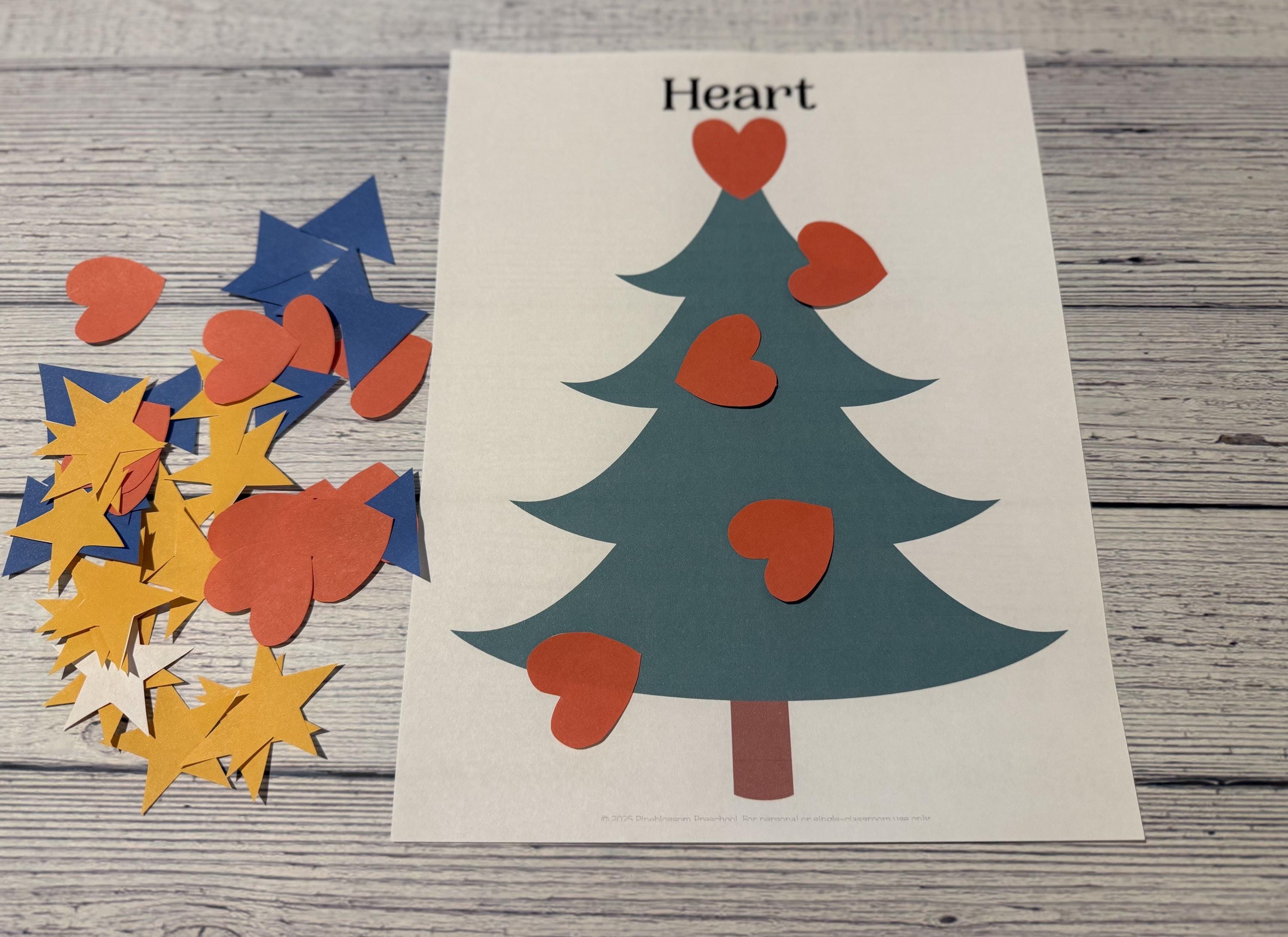 Christmas Tree Shape Sorting Activity - Etsy