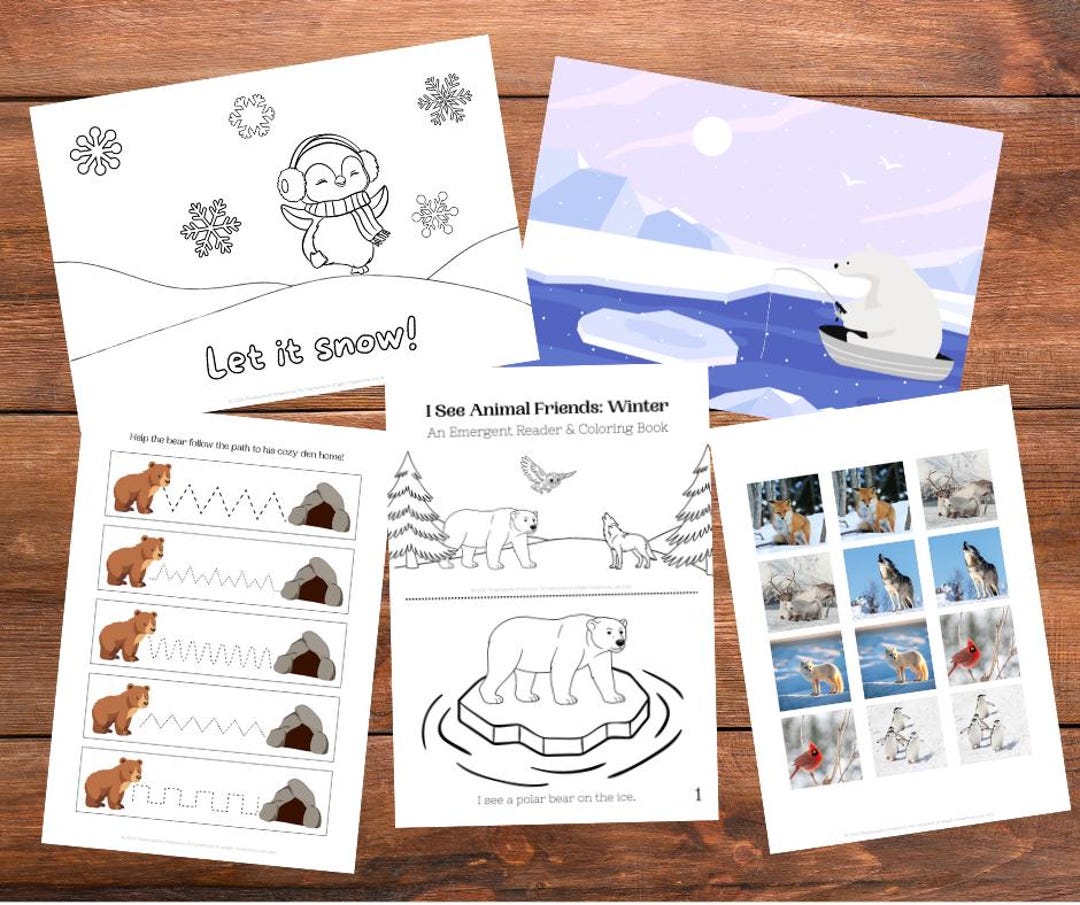 Winter Animals Learning Bundle - Etsy