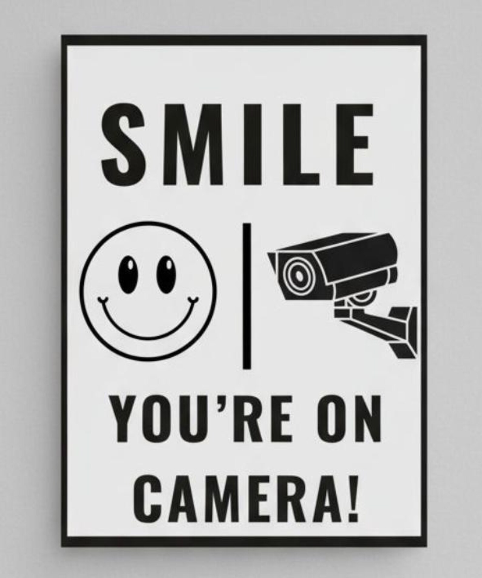 Smile You're on Camera Printable Poster Sign | Security Notice Camera ...
