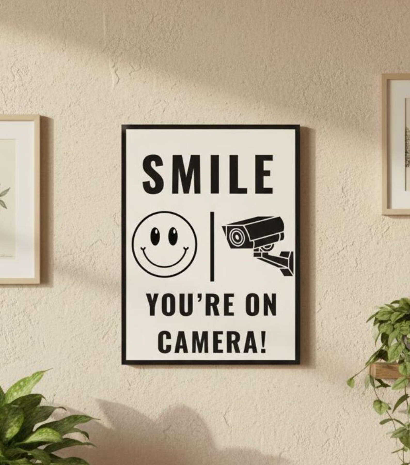 Smile You're on Camera Printable Poster Sign | Security Notice Camera ...