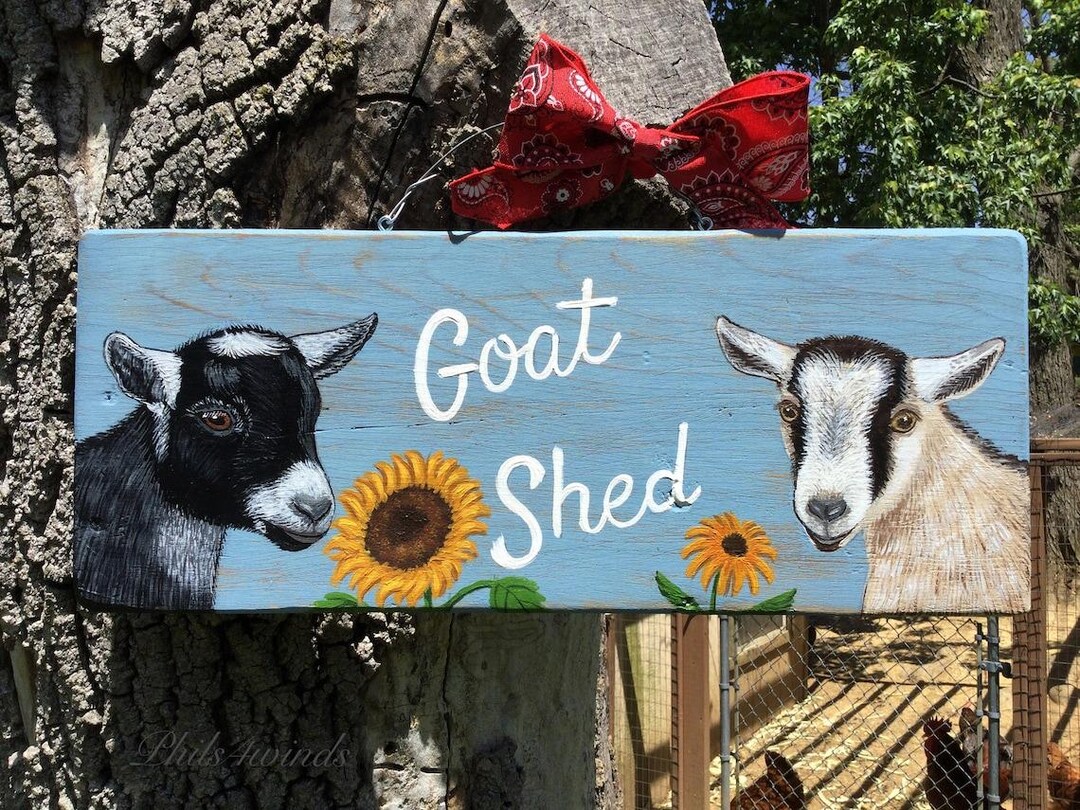 Goat Shed Sign, Goat Barn Sign, Outdoor, Shed, Barn Sign, Show Name ...