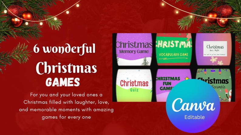 Christmas Games Bundle | 6 Fun Christmas Party Games | Family Holiday ...