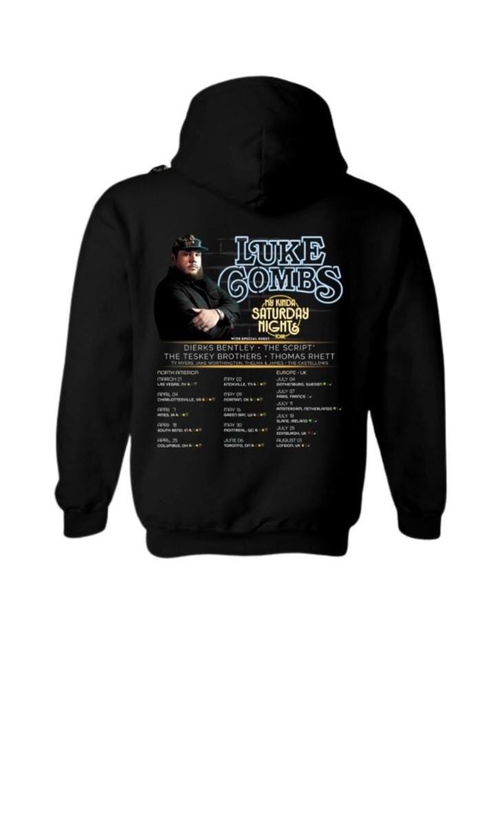 Luke Combs My Kinda Saturday Night Tour 2026 Hoodie or Shirt - Etsy