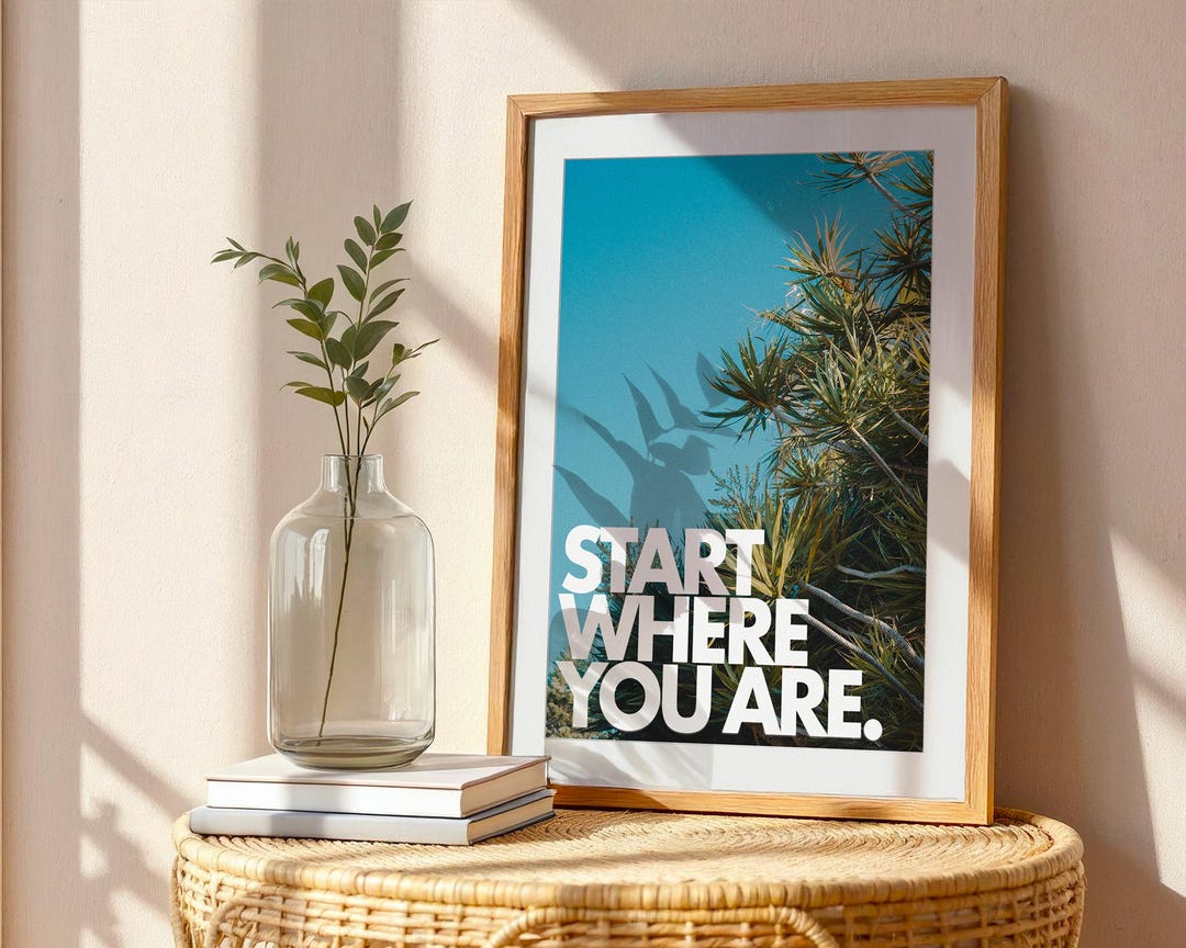 Start Where You Are - Motivational Poster - Download Only - Etsy
