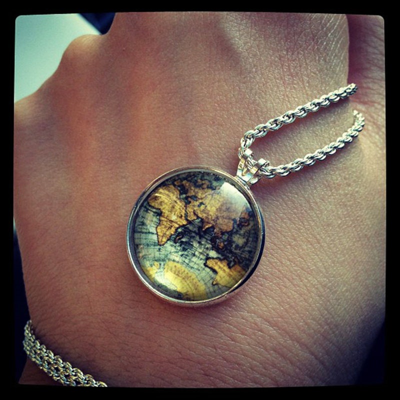 Map Necklace - Etsy