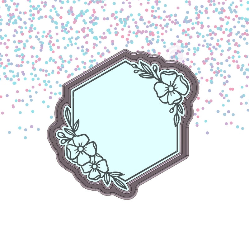 Floral Plaque Cookie Cutter - Etsy