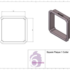 Square Plaque 1 Cookie Cutter - Etsy