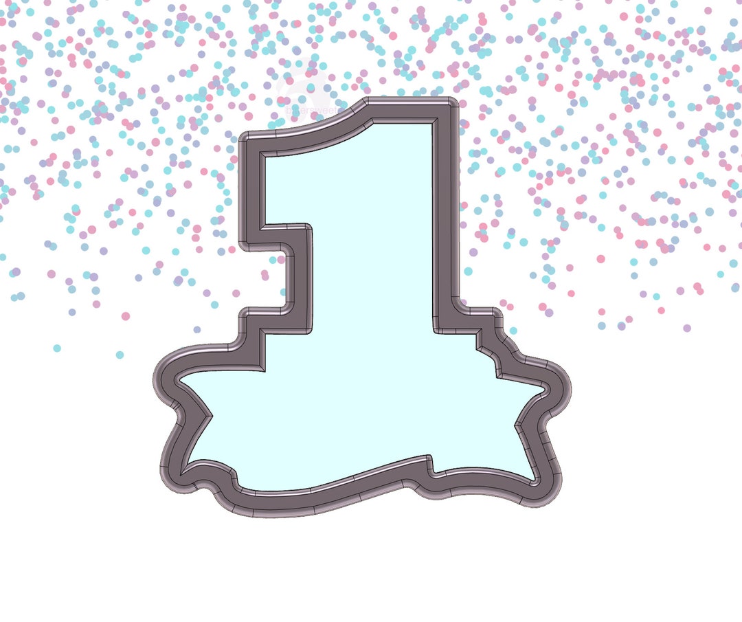 Number 1 Banner Cookie Cutter - Number One Flag Banner Cookie Cutter - Etsy