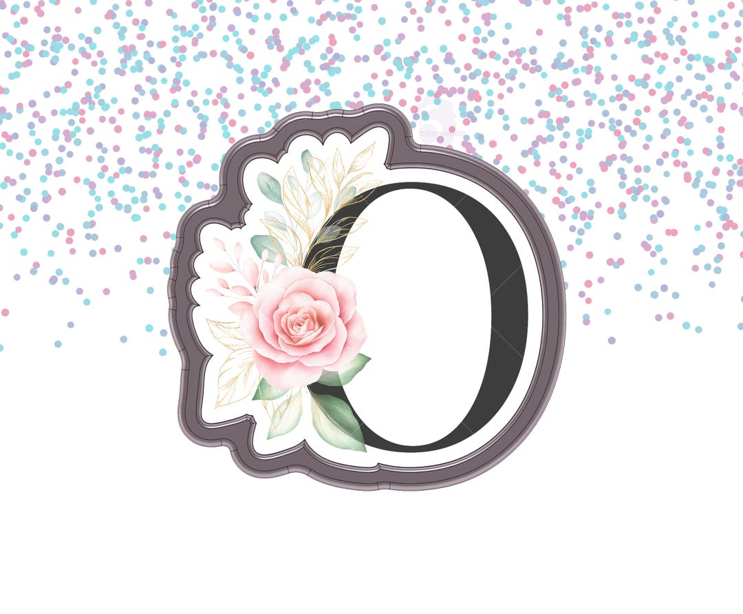 Floral Letter O 1 Cookie Cutter - Flower Letter O 1 Cutter - Floral ...