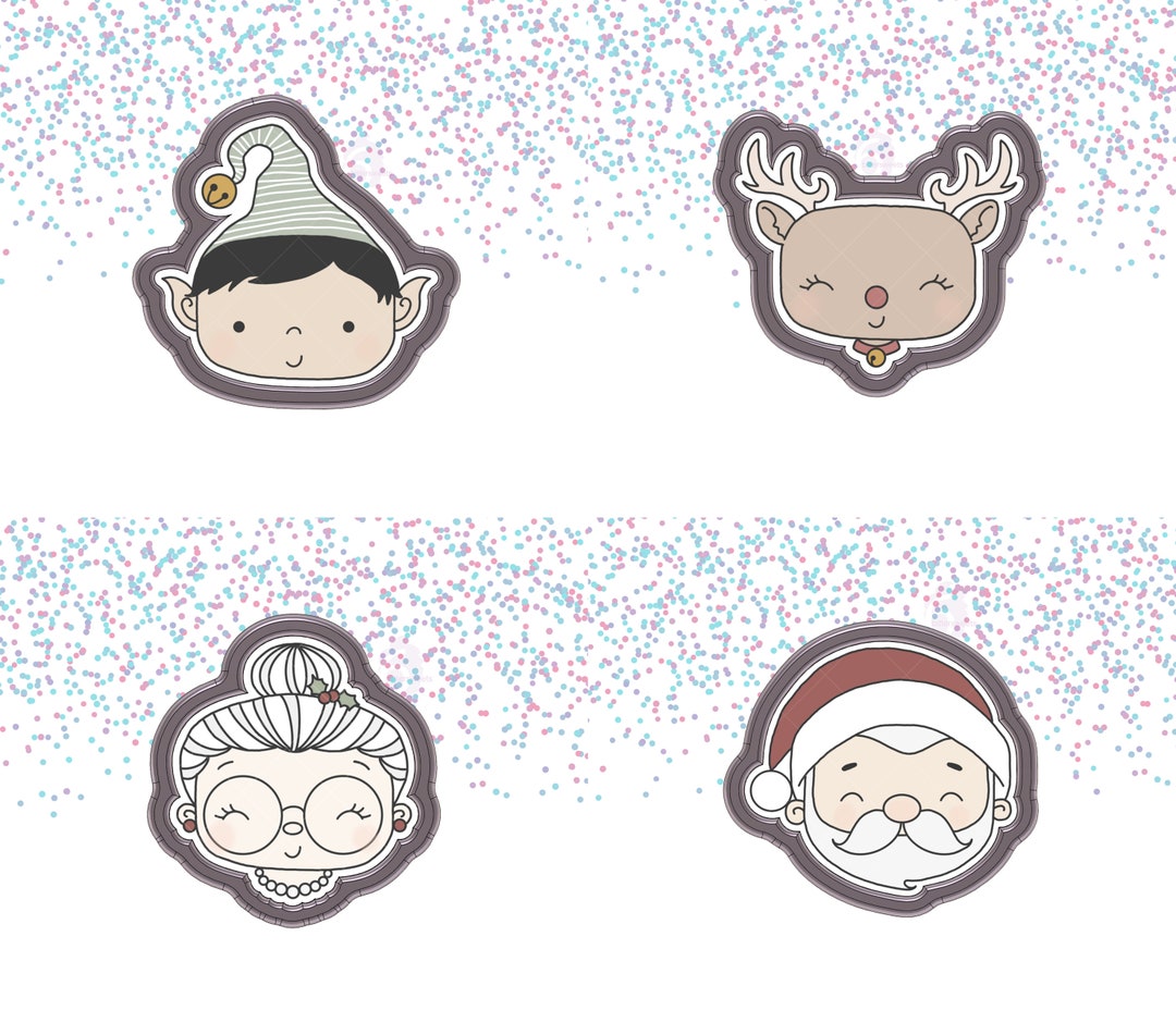 Cute Christmas Cookie Cutters Cute Elf Cutter Cute Reindeer Cutter Cute ...
