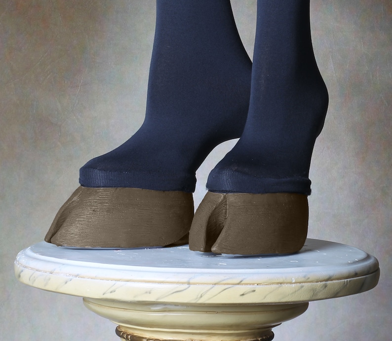 BROWN Creature Feet Unisex Cloven Hoof Shoes With Thigh High - Etsy