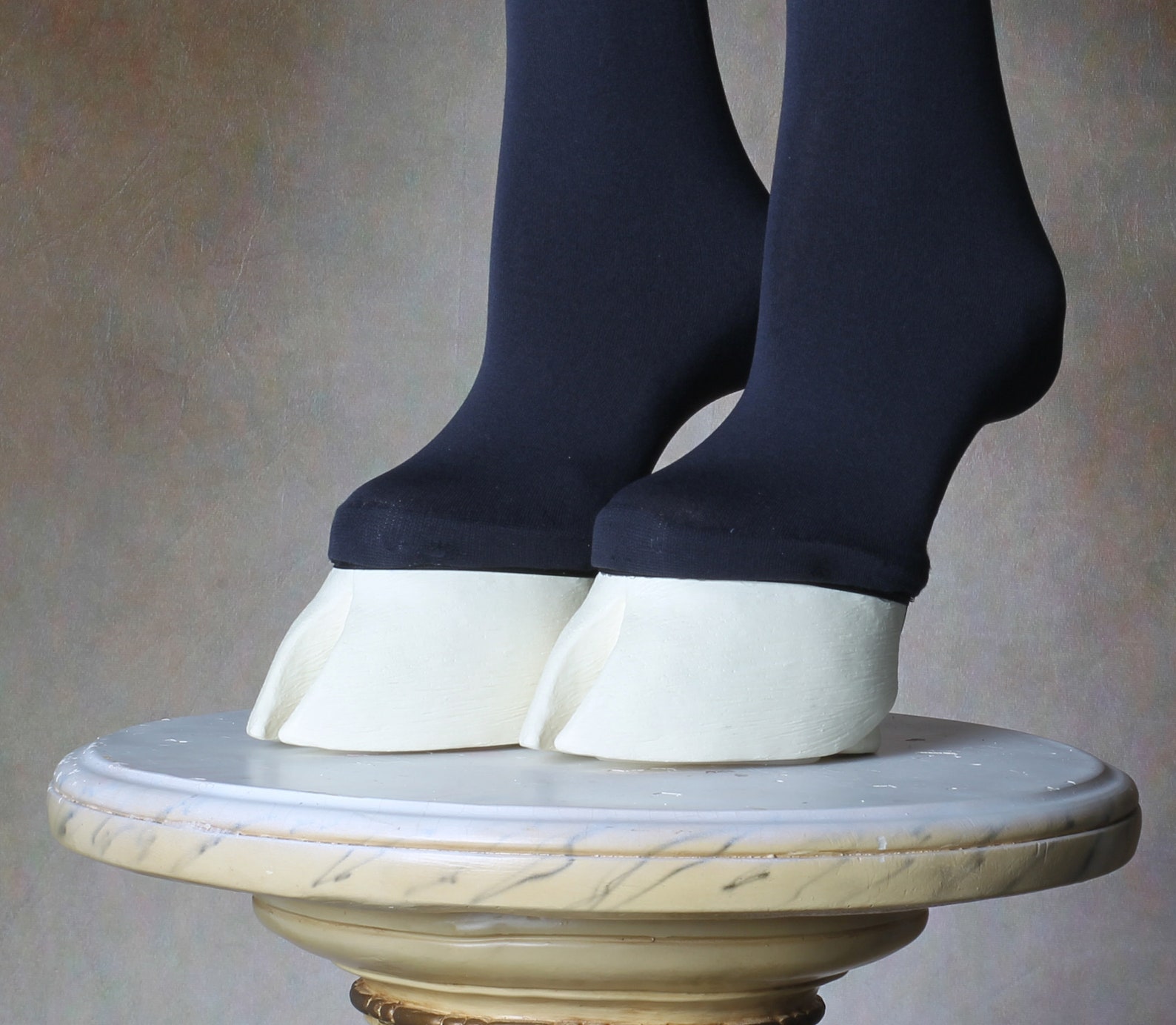 IVORY Creature Feet Unisex CLOVEN Hoof Shoes With Thigh High Leggings ...