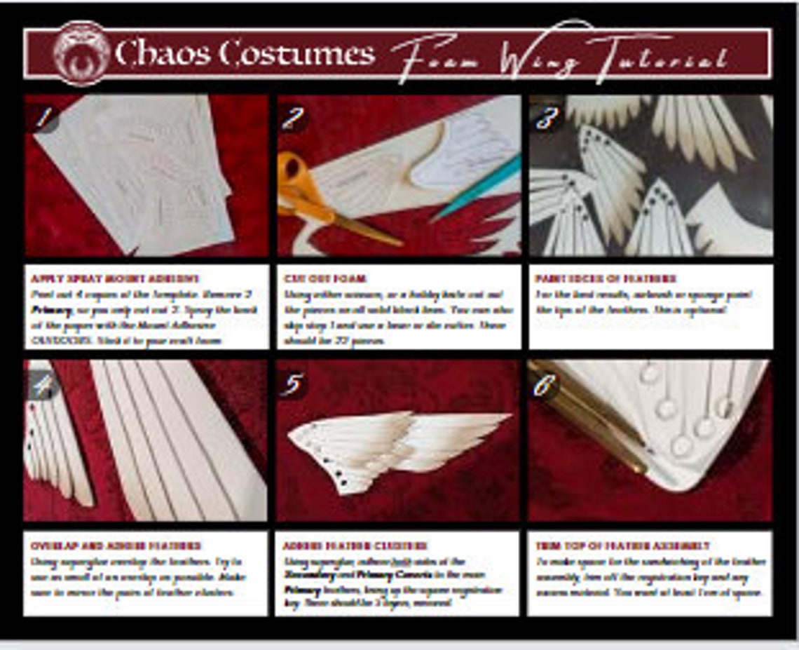 DIY Foam Wing Tutorial and Template - Etsy