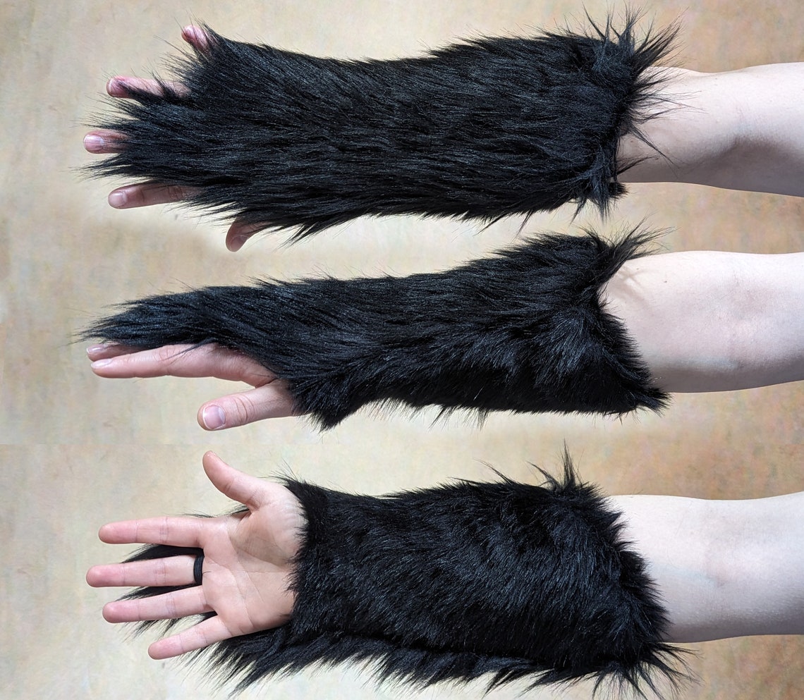 Faux Fur Neck Cowl and Gauntlets - Etsy