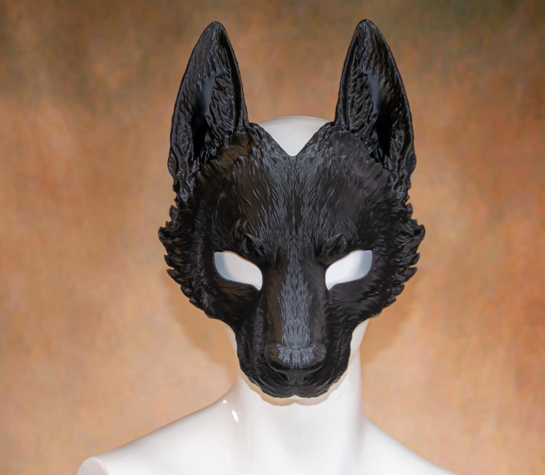 Deluxe Wolf Animal Half Mask Canine Dog Lightweight - Etsy