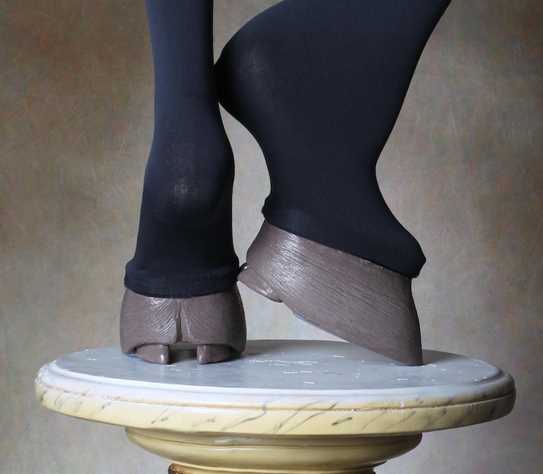 BROWN Creature Feet Unisex Cloven Hoof Shoes With Thigh High - Etsy