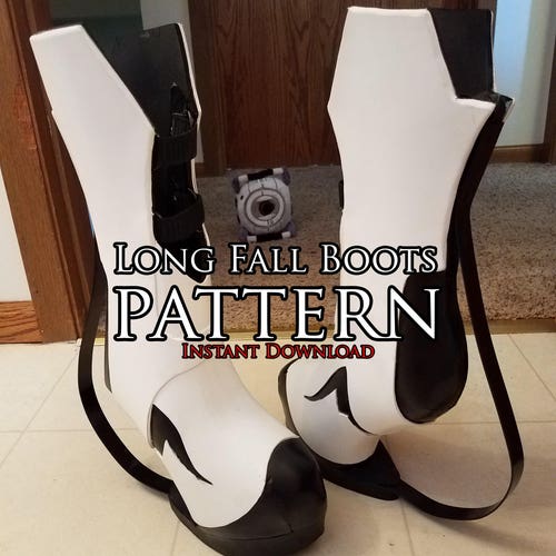 Portal Inspired Long Fall Boots PDF Pattern - Etsy