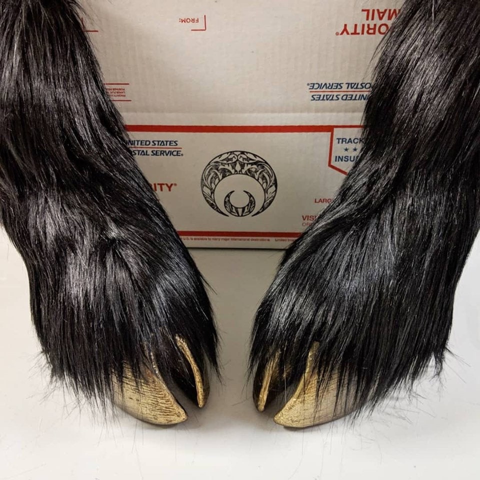 Creature Feet Unisex Faux Fur Feathered Custom Cloven Hooves | Etsy Canada