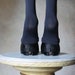 BLACK Creature Feet Unisex CLOVEN Hoof Shoes With Thigh High Leggings ...