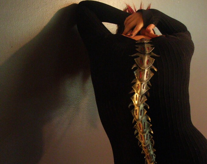 Cyborg Spine Armor -brass Steampunk Option Available- - Etsy