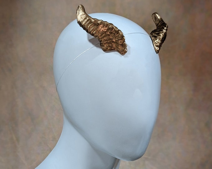 Black Horn Forest Gothic Demon Nymph Ram Horn Headdress Headband Punk ...