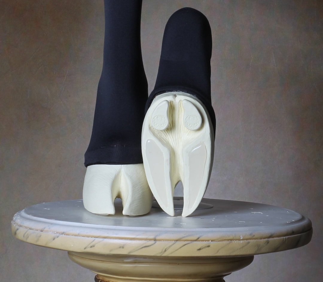IVORY Creature Feet Unisex CLOVEN Hoof Shoes With Thigh High Leggings ...