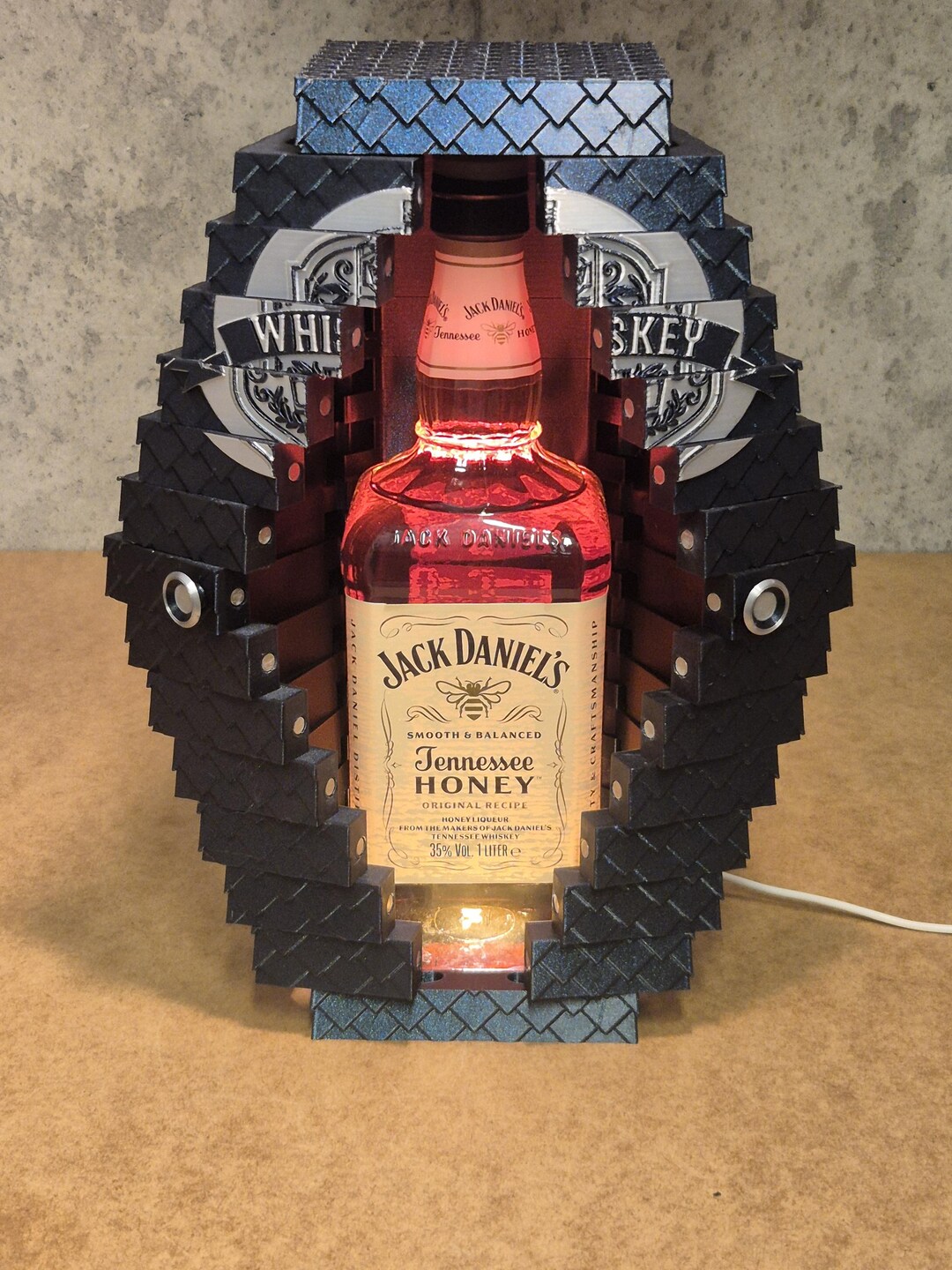 Personalized Whiskey Gift Box | 3D Printed Whiskey Box | Optional LED ...