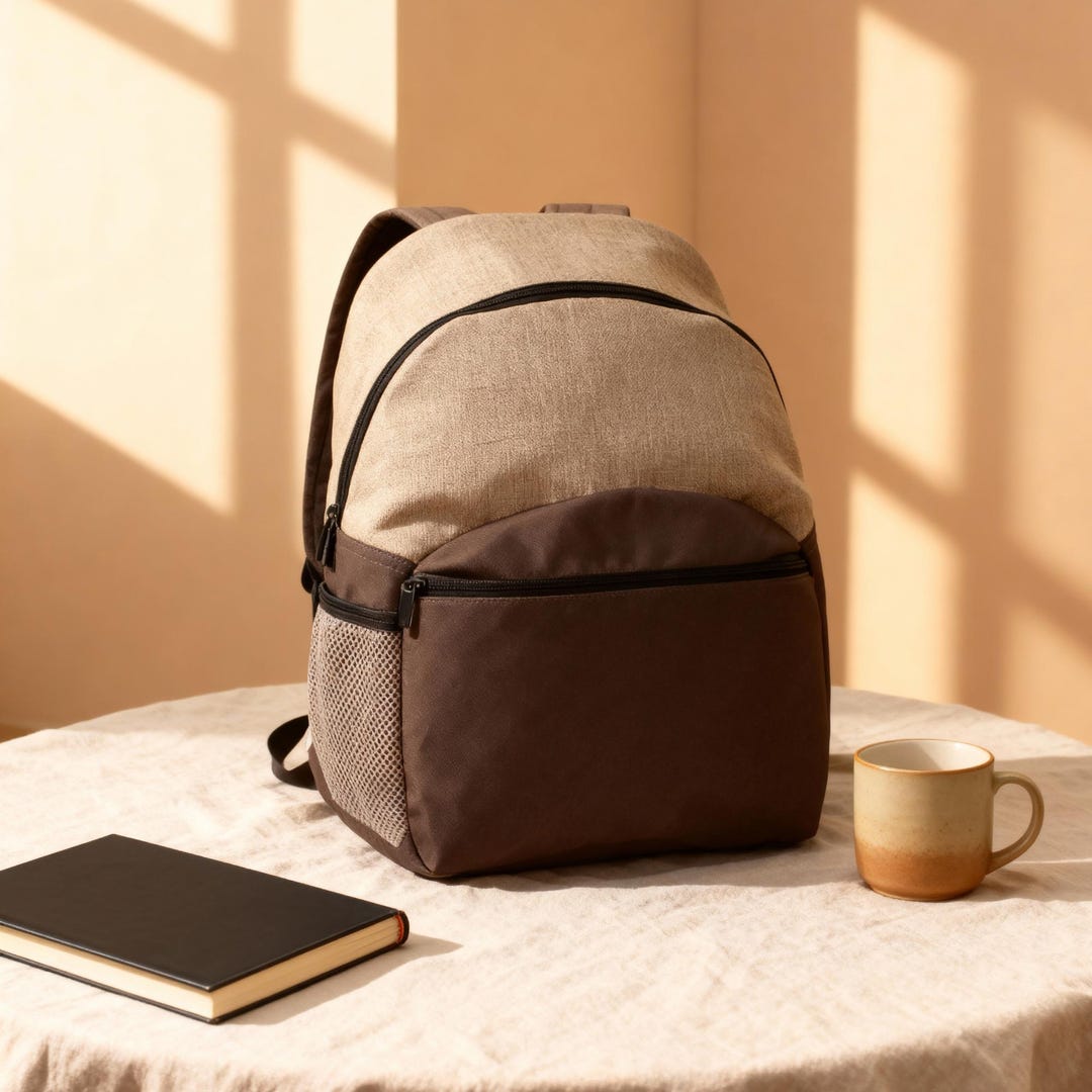 Minimalist Two-tone Backpack | Lightweight Everyday Backpack | Casual ...