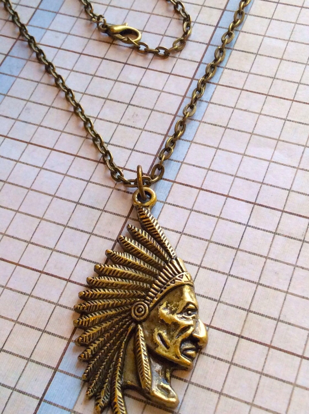 Handmade Indian Chief Necklace for Men - Etsy
