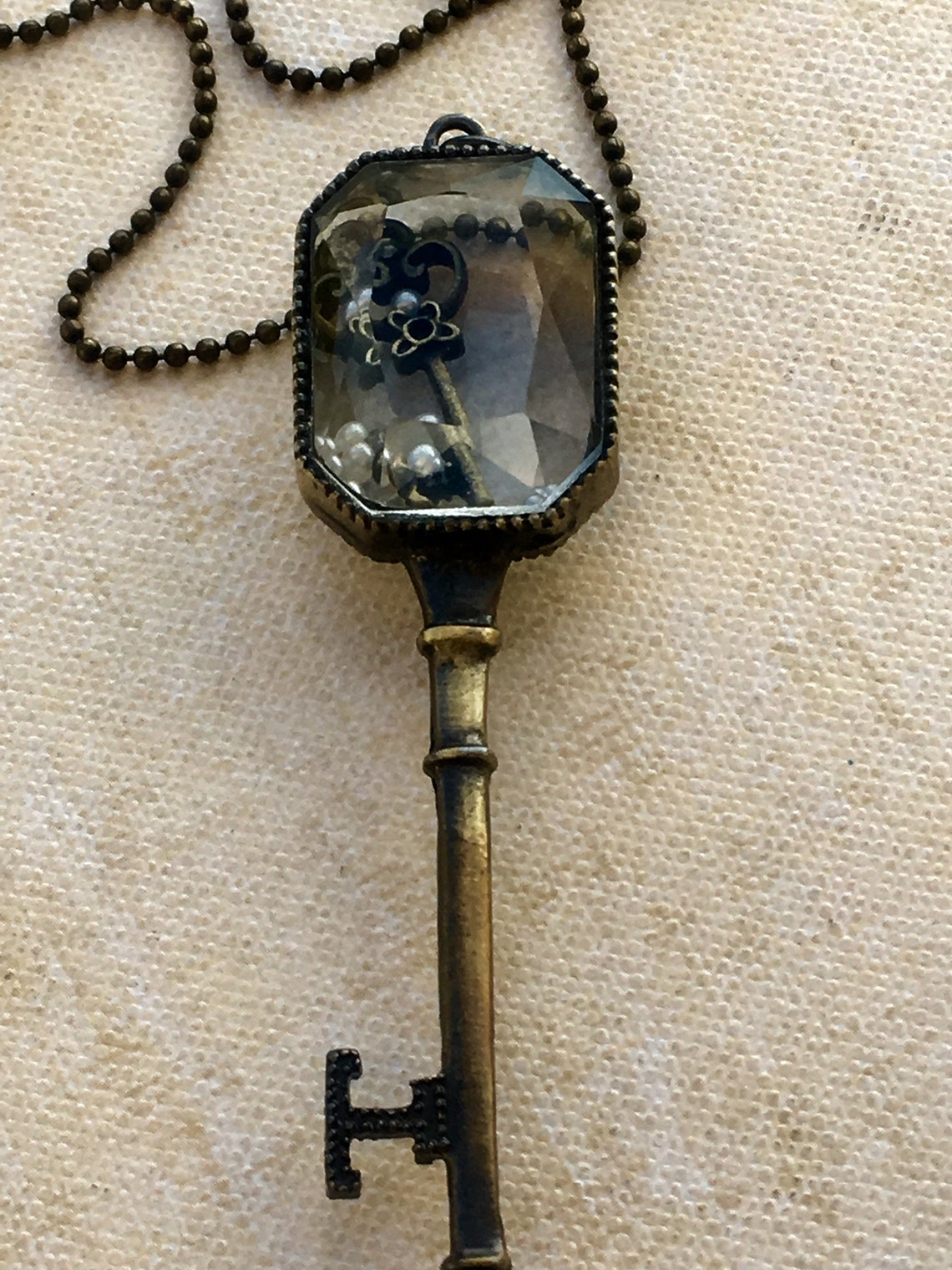 Handmade Vintage Key Locket Necklace for Women Unique - Etsy