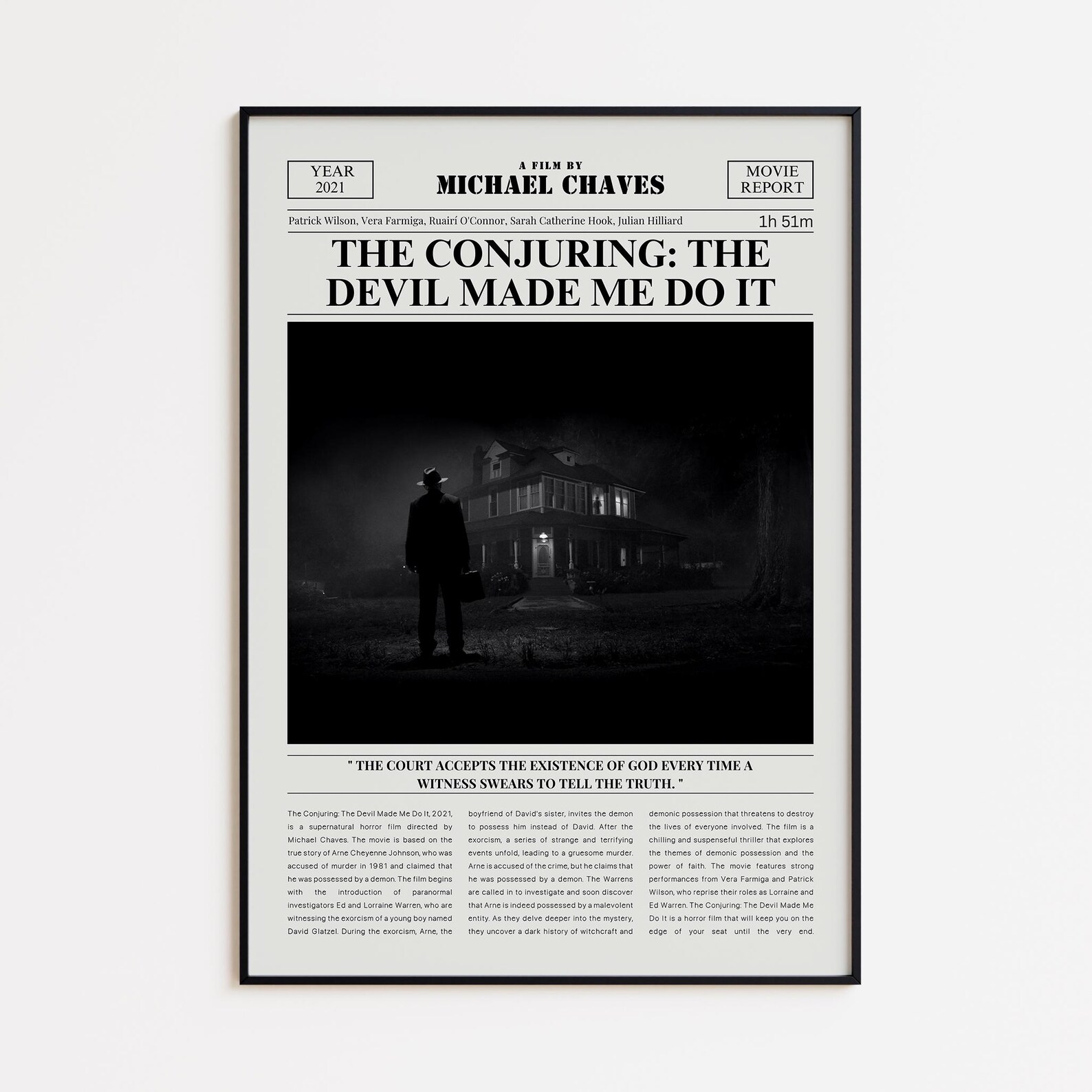 The Conjuring: the Devil Made Me Do It Movie Poster, Patrick Wilson ...