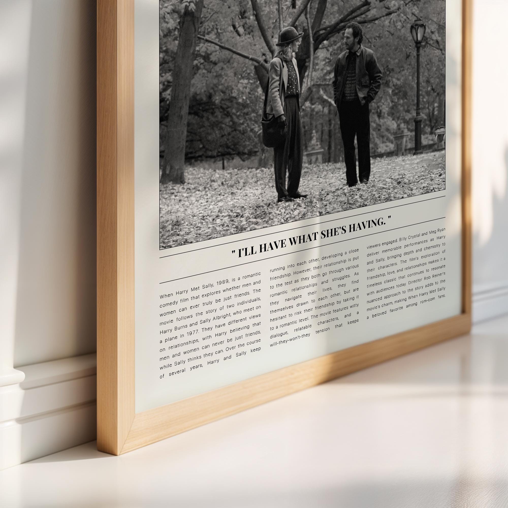 When Harry Met Sally... Movie Poster, Meg Ryan, Retro Newspaper Film ...