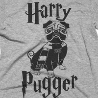 Harry Pugger T-shirt, Funny Pug Shirt, Mens, Womens, Kids, Tank Top ...