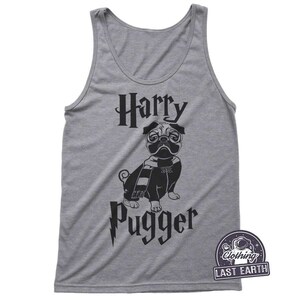 Harry Pugger T-shirt, Funny Pug Shirt, Mens, Womens, Kids, Tank Top ...