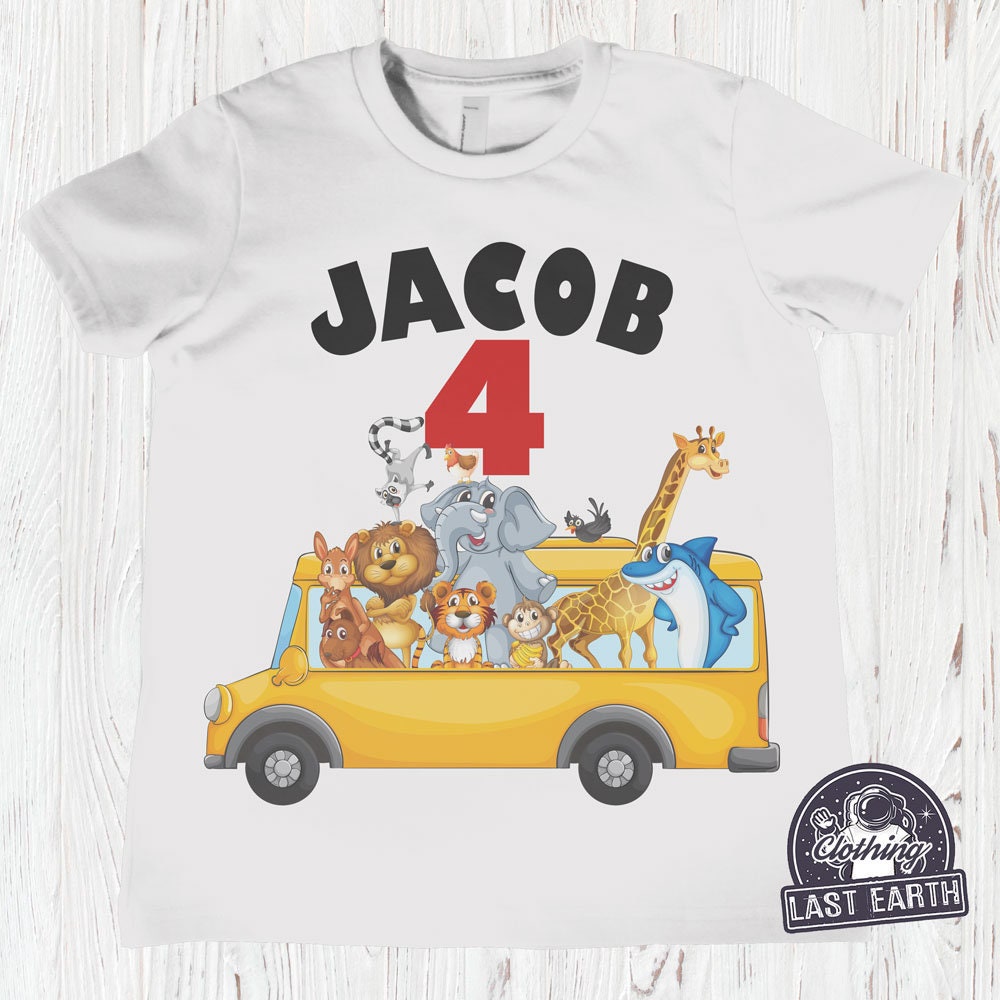 Kids School Bus Shirt | Personalized Birthday Gift, Back to School ...