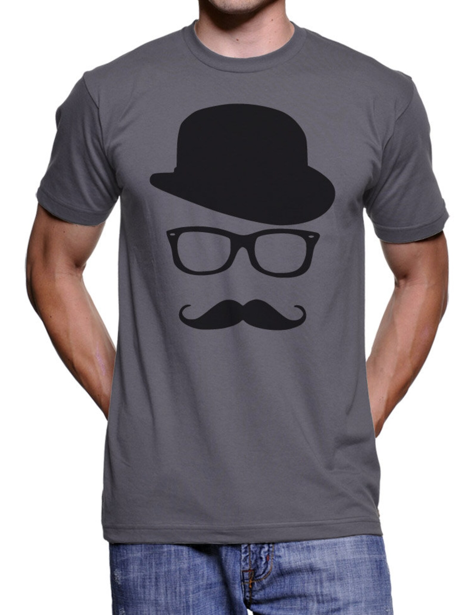 Mustache Hat Wayfarer T Shirt Funny Novelty Gift Tees Funny | Etsy
