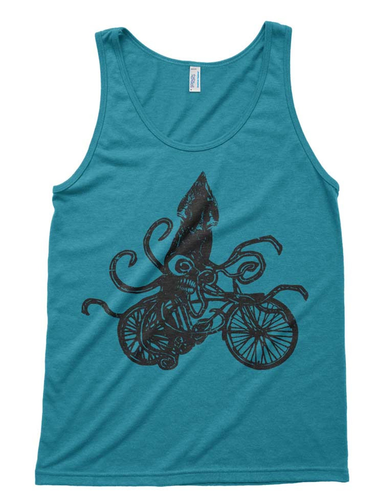 Squid Racing on Schwinn Bike Tri-blend Tank American Apparel Unisex ...