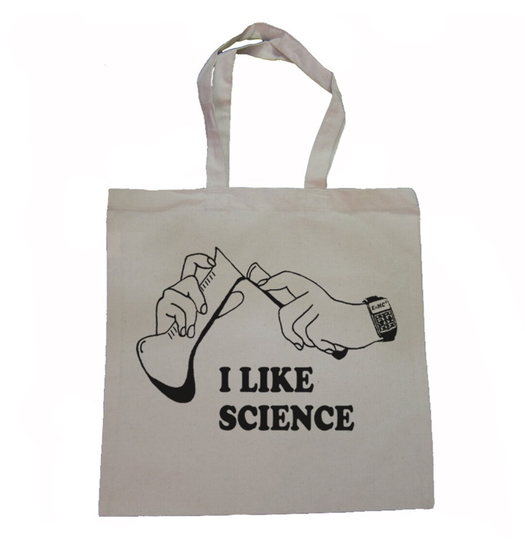 I Like SCIENCE - Canvas Tote Bag - Etsy