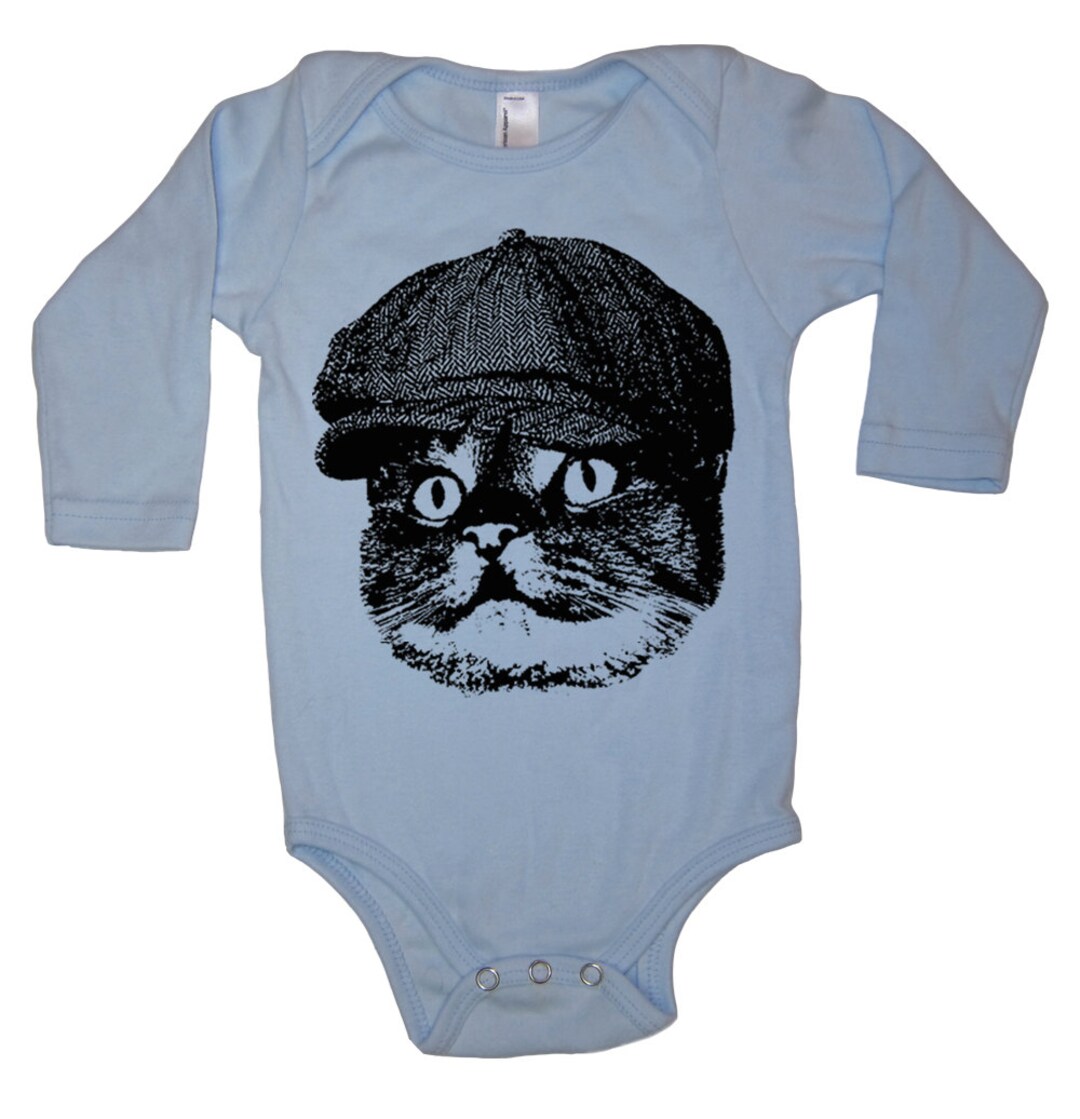 Baby Cat in A Hat Long Sleeve Baby Bodysuit - Newborn - Baby Shower ...