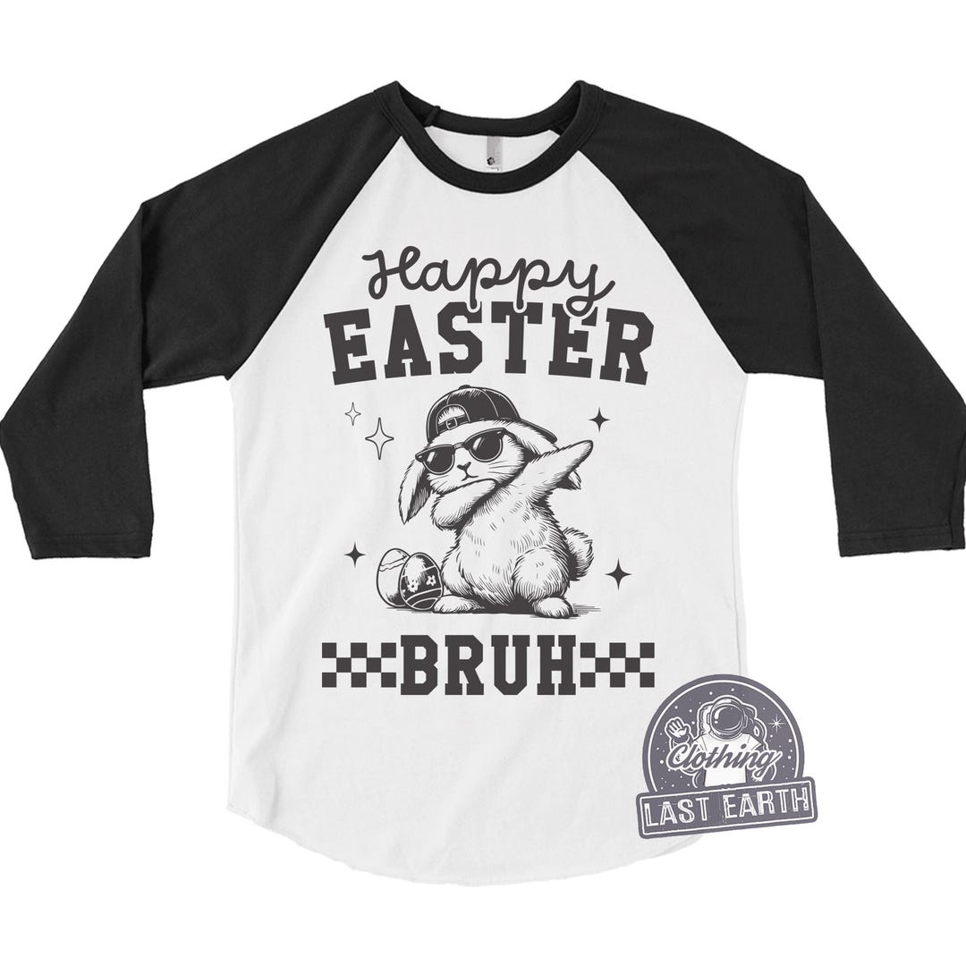 Funny Easter Bunny Kids Shirt: Happy Easter Bruh Tee - Etsy