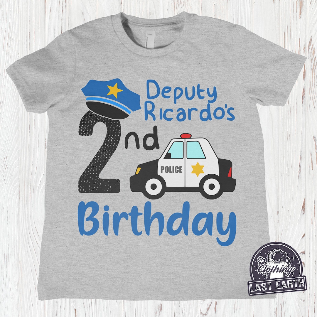 Police Birthday Shirt, Personalized Police Shirt, Kids Birthday Tee ...