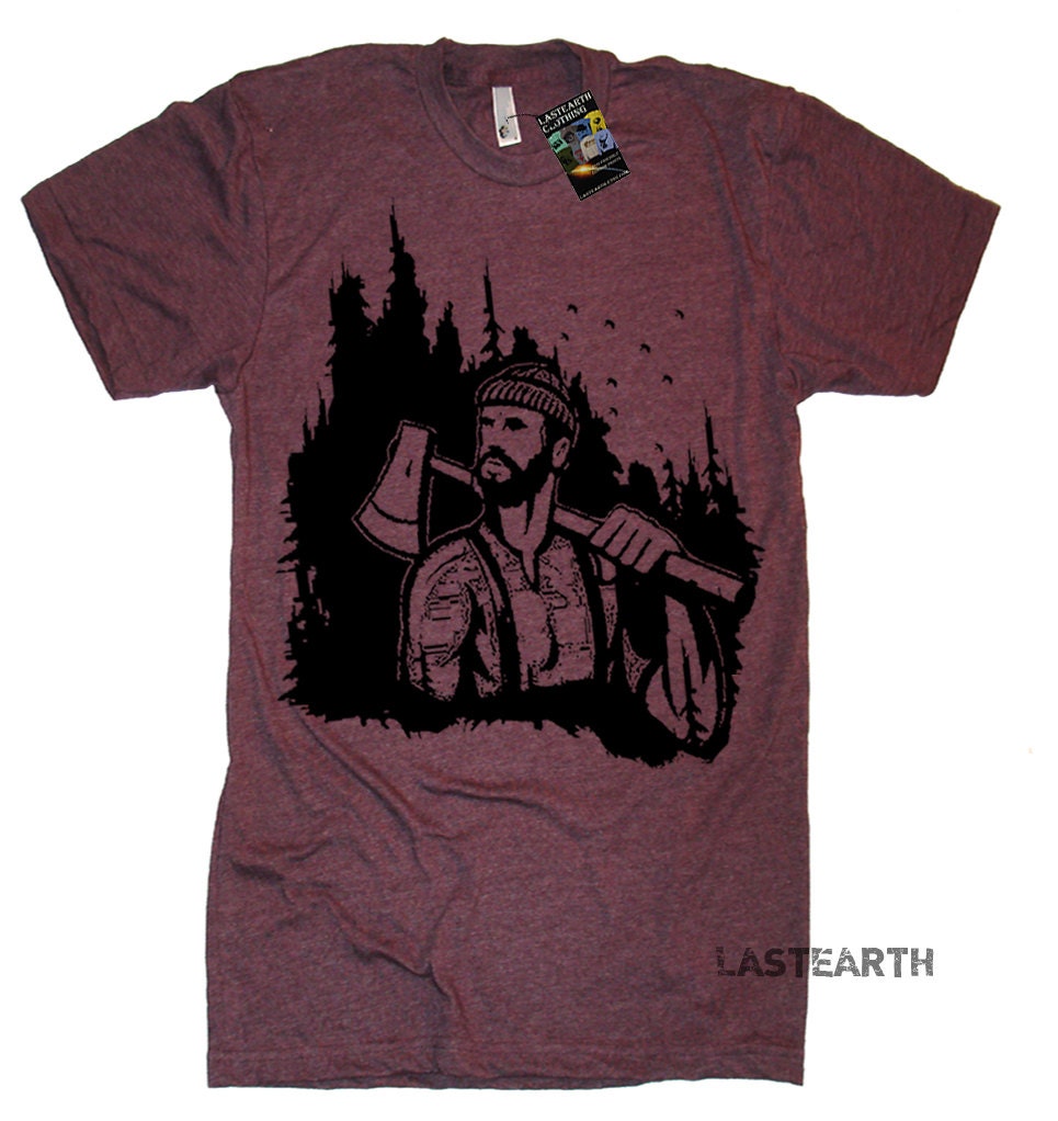 Lumberjack T-Shirt Forest Print Camping Shirt Gifts | Etsy
