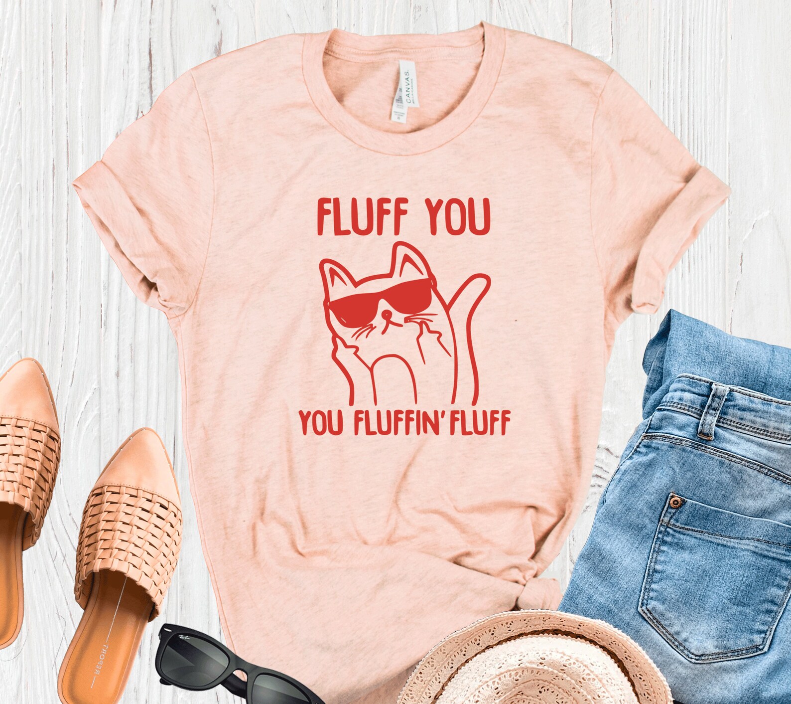 Fluff You You Fluffin Fluff Shirt Funny Cat Shirt Fluff You | Etsy