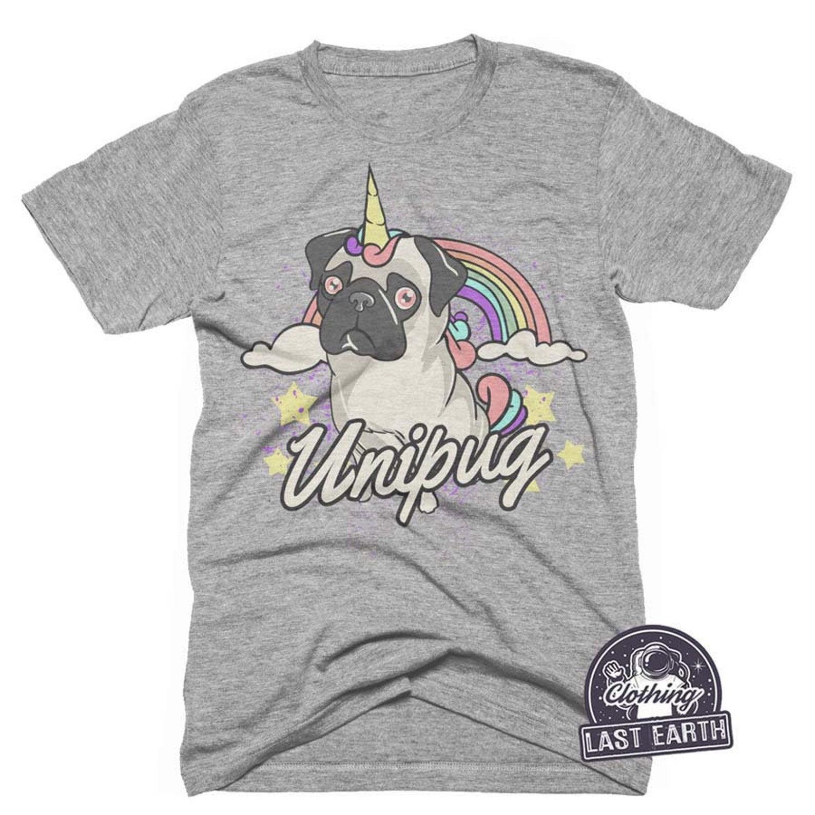Unipug T-shirt, Funny Unicorn Pug Shirt, Tank Top, Sweatshirt, Foodie ...