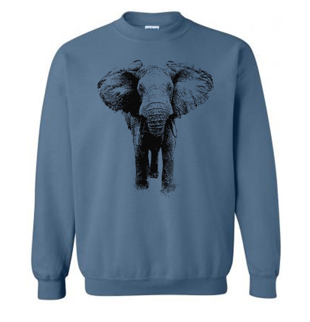Elephant Sweater - Unisex Fleece Pullover Sweatshirt - Unisex - Men ...