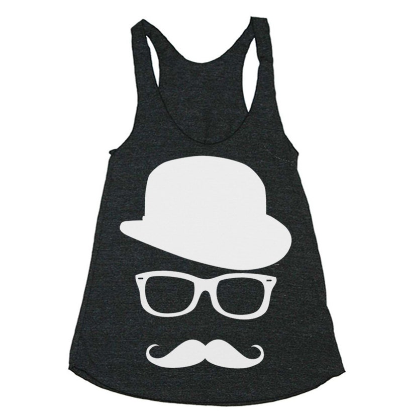 Workout Tank Mustache and Wayfarers Tanktop Workout | Etsy