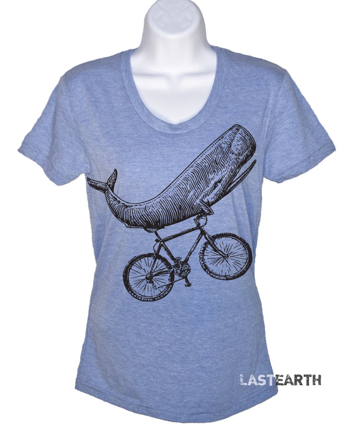 Womens Whale on A Bike Tshirt Nautical Whale Bicycle Shirt Biker Biking ...